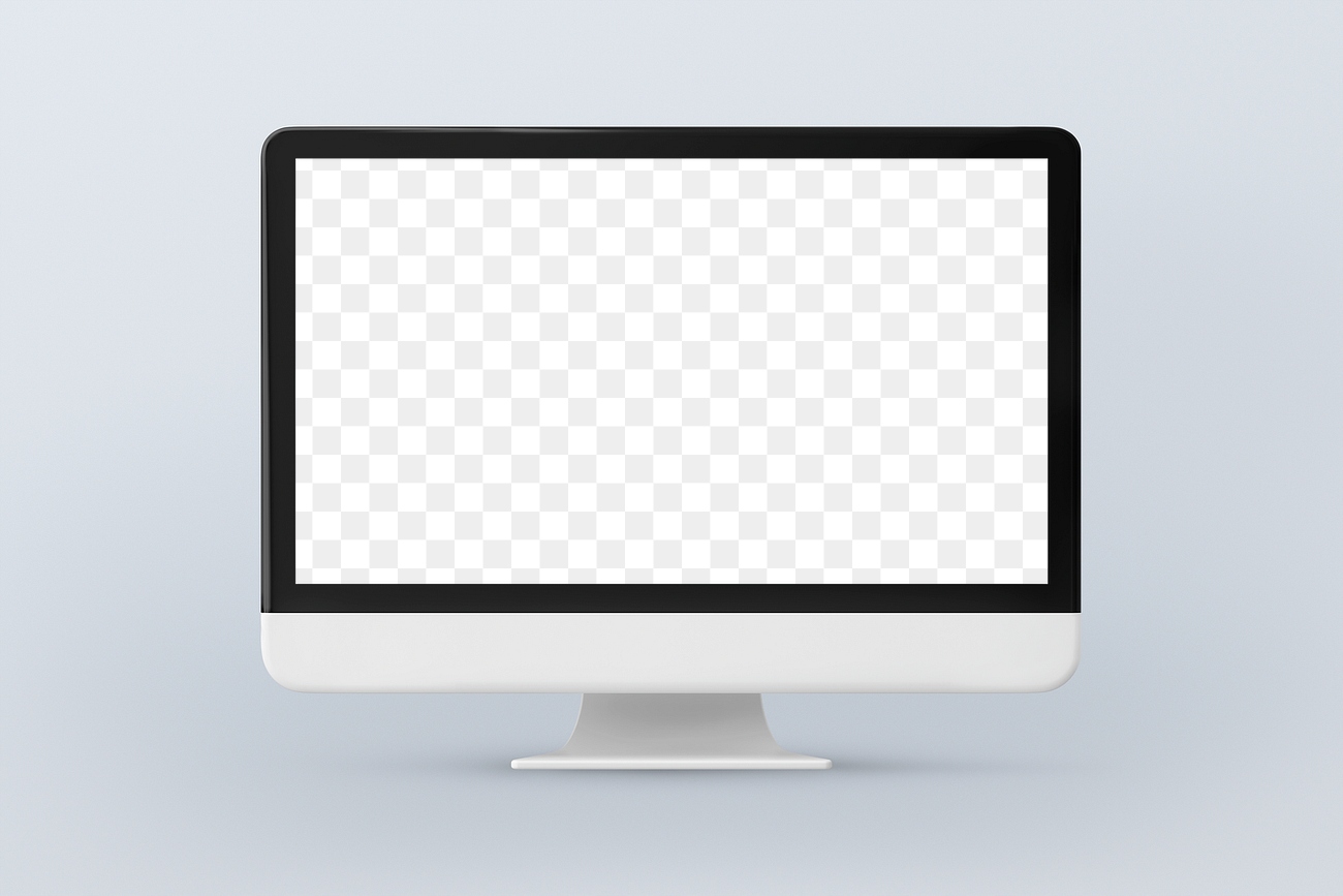 3D desktop screen png mockup, | Premium PNG - rawpixel