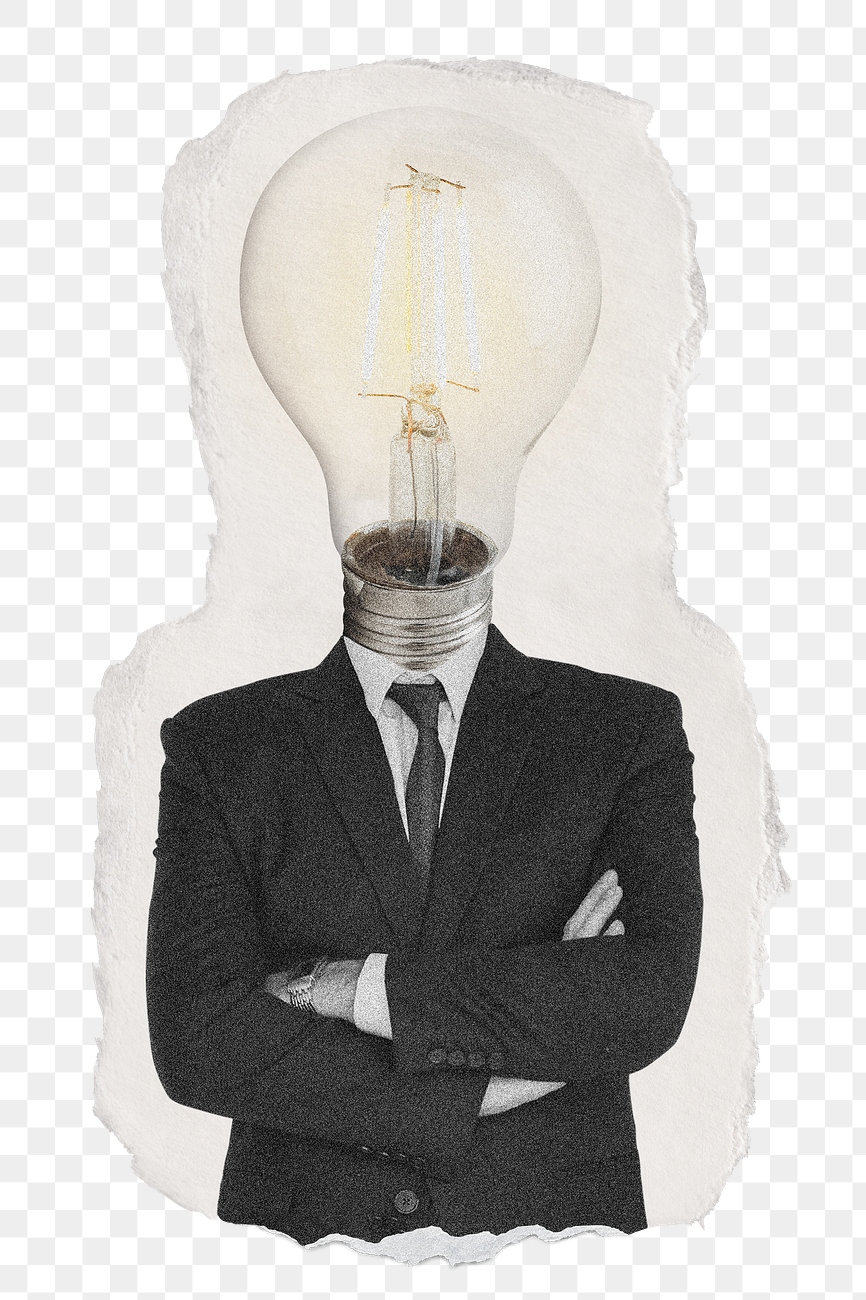 Man light bulb png, fresh | Premium PNG - rawpixel
