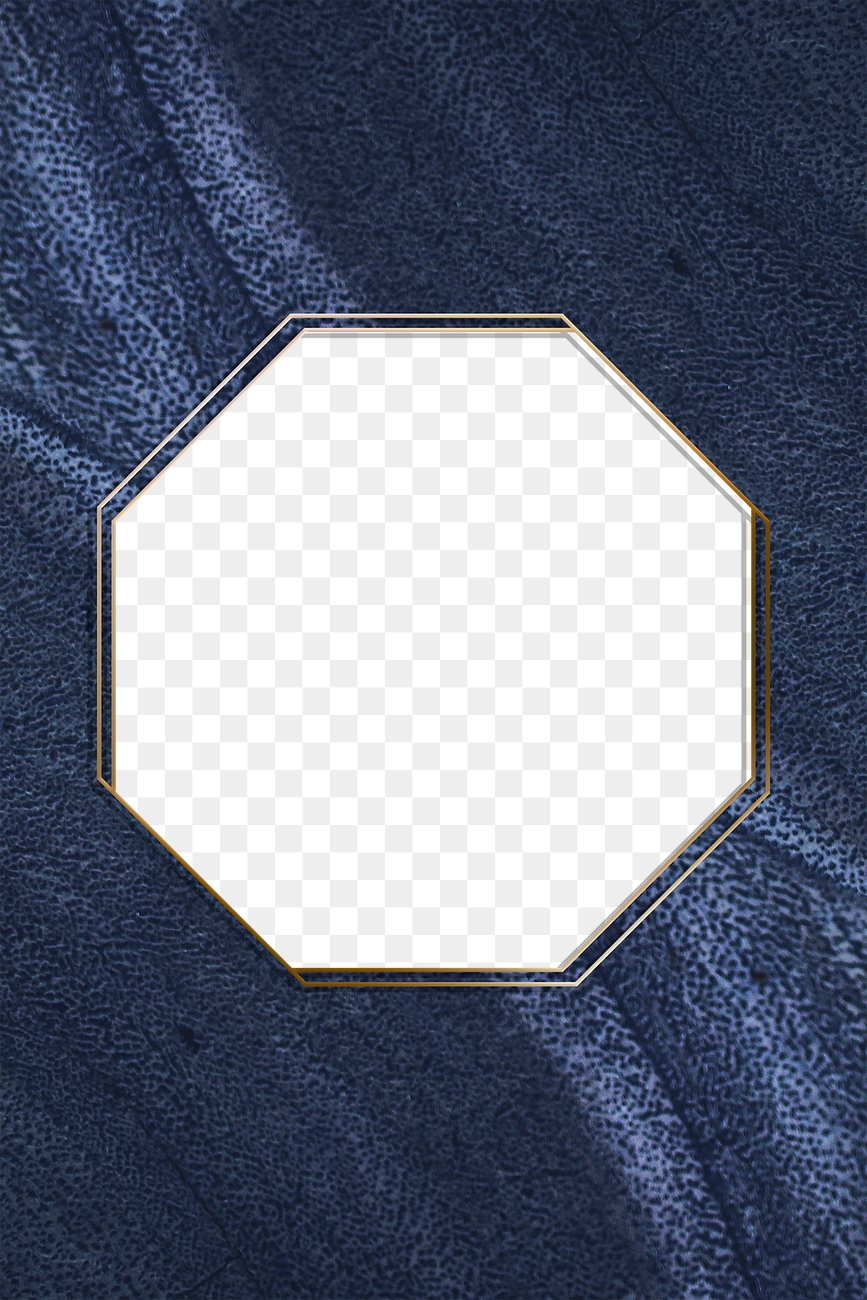 Octagon gold frame design element | Premium PNG - rawpixel