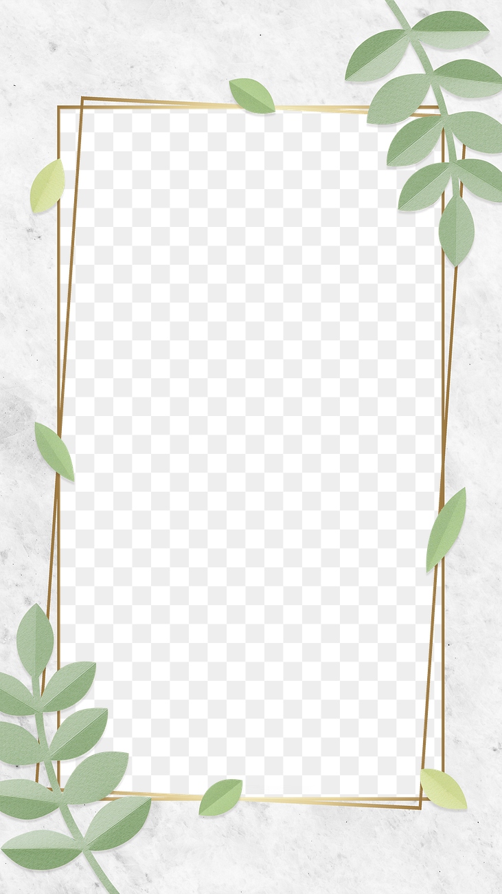 Leafy rectangle golden frame design | Premium PNG - rawpixel