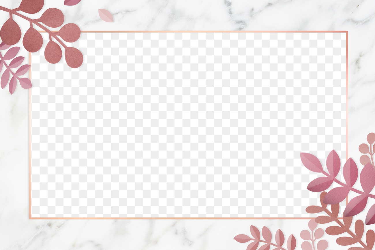 Pink leafy rectangle golden frame | Premium PNG - rawpixel