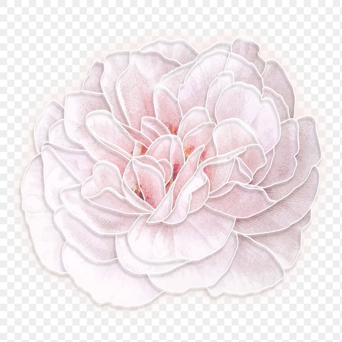 White neon rose transparent png | Premium PNG Sticker - rawpixel