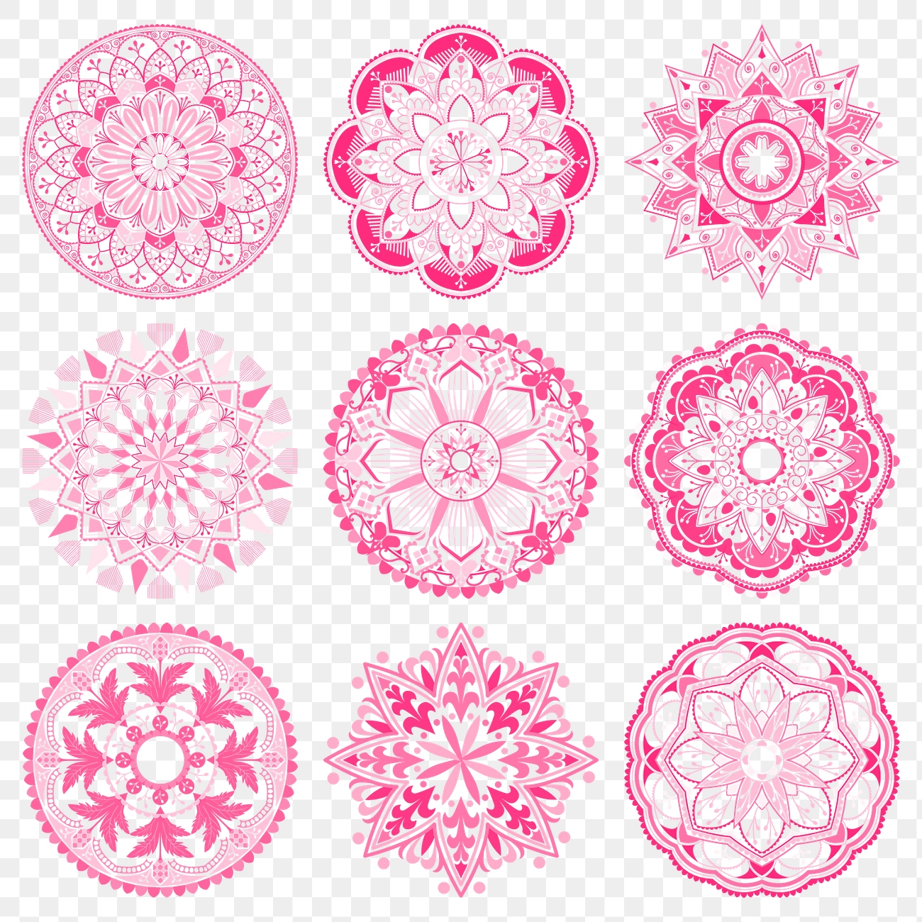 Pink arabesque patterned design element | Premium PNG - rawpixel