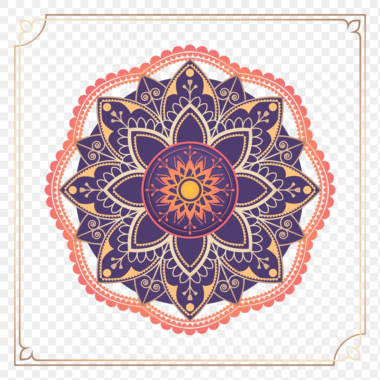 Colorful arabesque design element transparent | Premium PNG Sticker ...