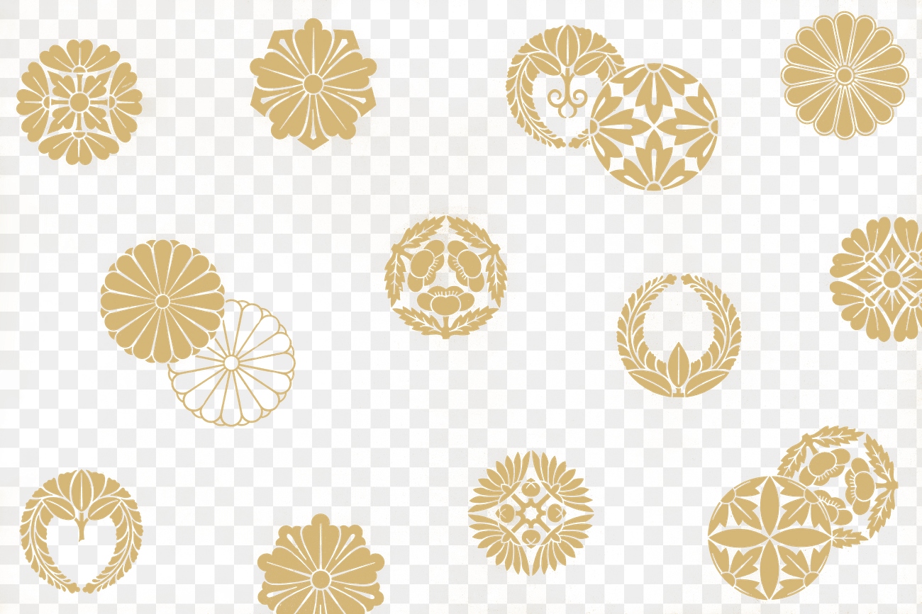 Vintage Japanese gold pattern transparent | Premium PNG - rawpixel