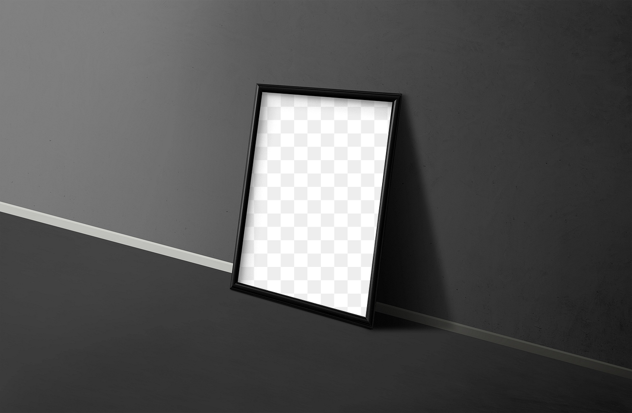 Black picture frame mockup dark | Premium PNG - rawpixel