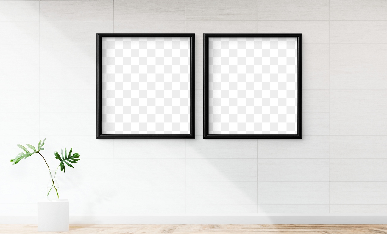 Two blank black frames mockup | Premium PNG - rawpixel