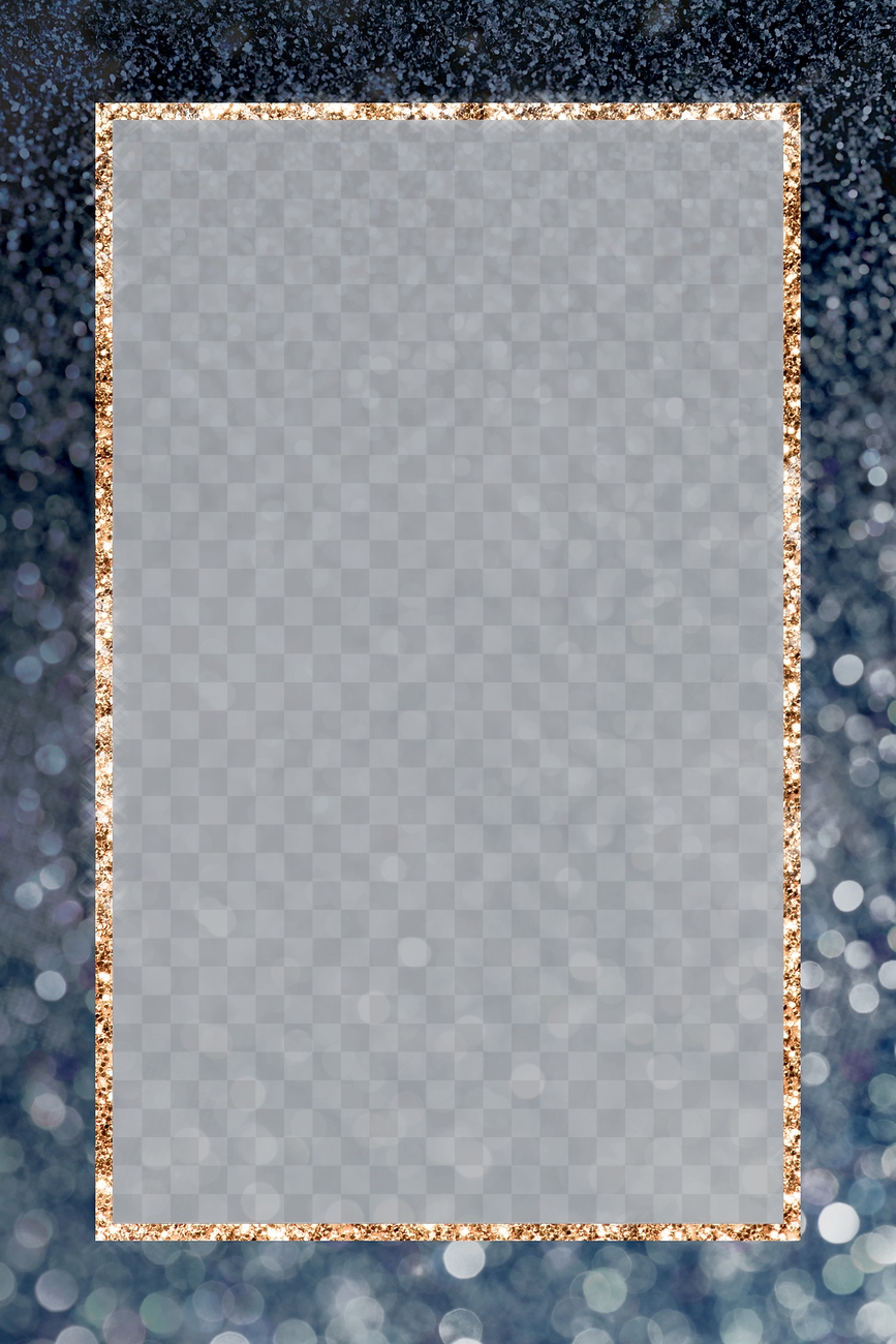 Golden glittery rectangle frame transparent | Premium PNG - rawpixel