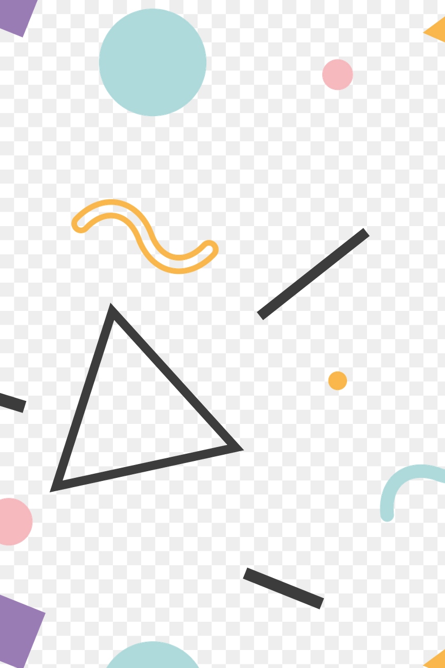 Colorful geometric memphis design element | Premium PNG - rawpixel