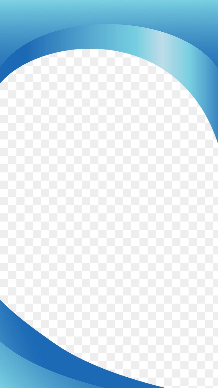 Blue curved border design element | Premium PNG - rawpixel