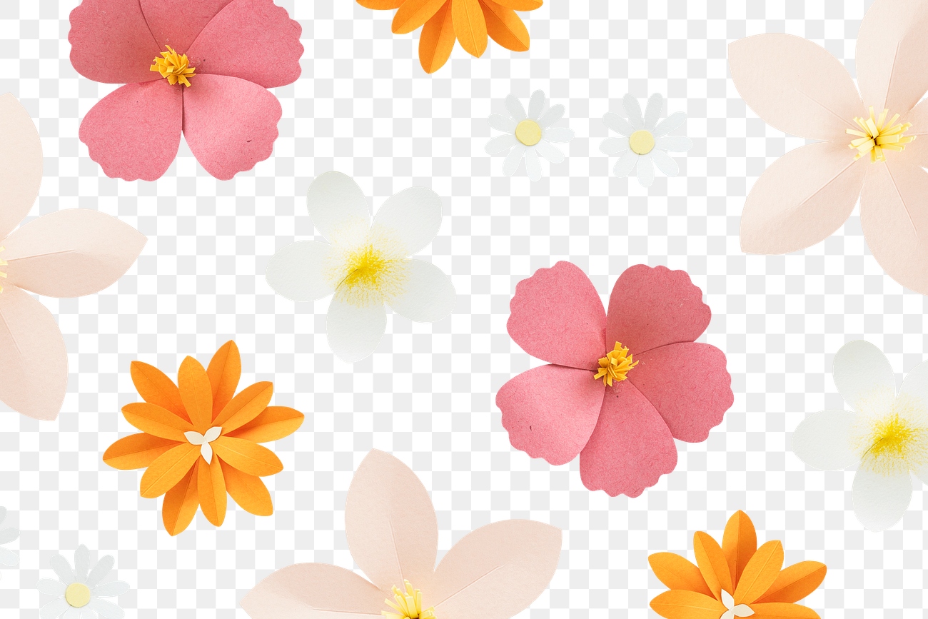 Colorful paper craft flower design | Premium PNG - rawpixel