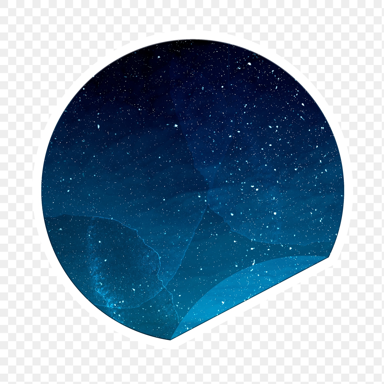 Starry round sticky note sticker | Free PNG Sticker - rawpixel