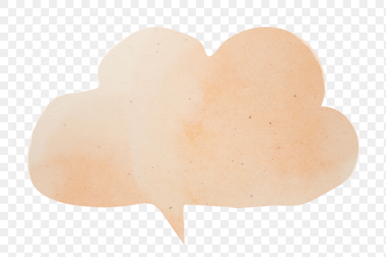 Beige speech bubble design element | Premium PNG Sticker - rawpixel