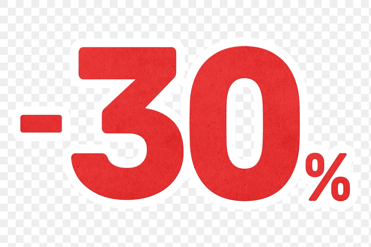 Sale 30 percent design element | Premium PNG Sticker - rawpixel