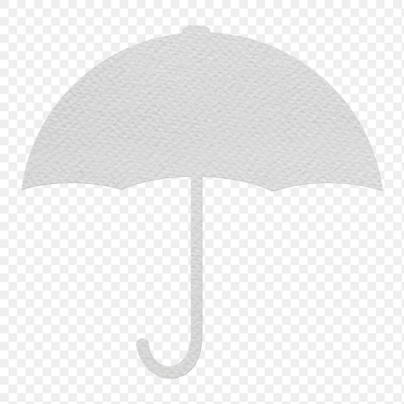 Gray textured paper umbrella sticker | Premium PNG Sticker - rawpixel