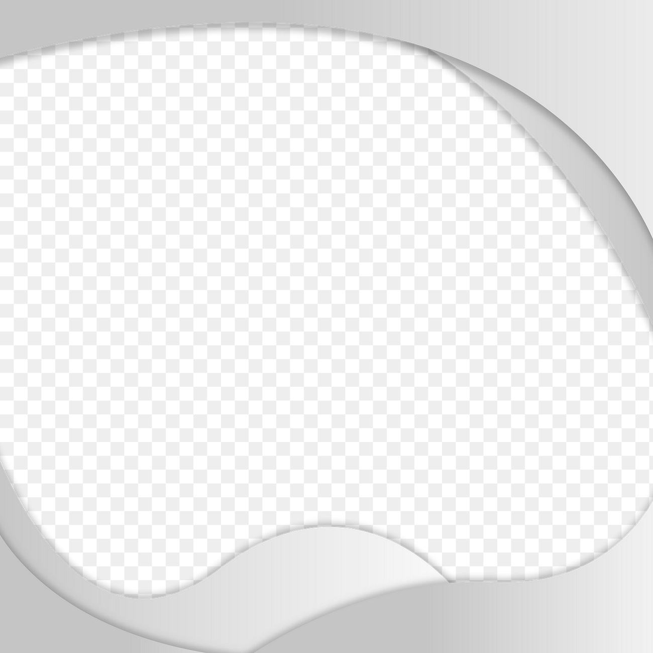 Gray fluid shape frame design | Free PNG - rawpixel