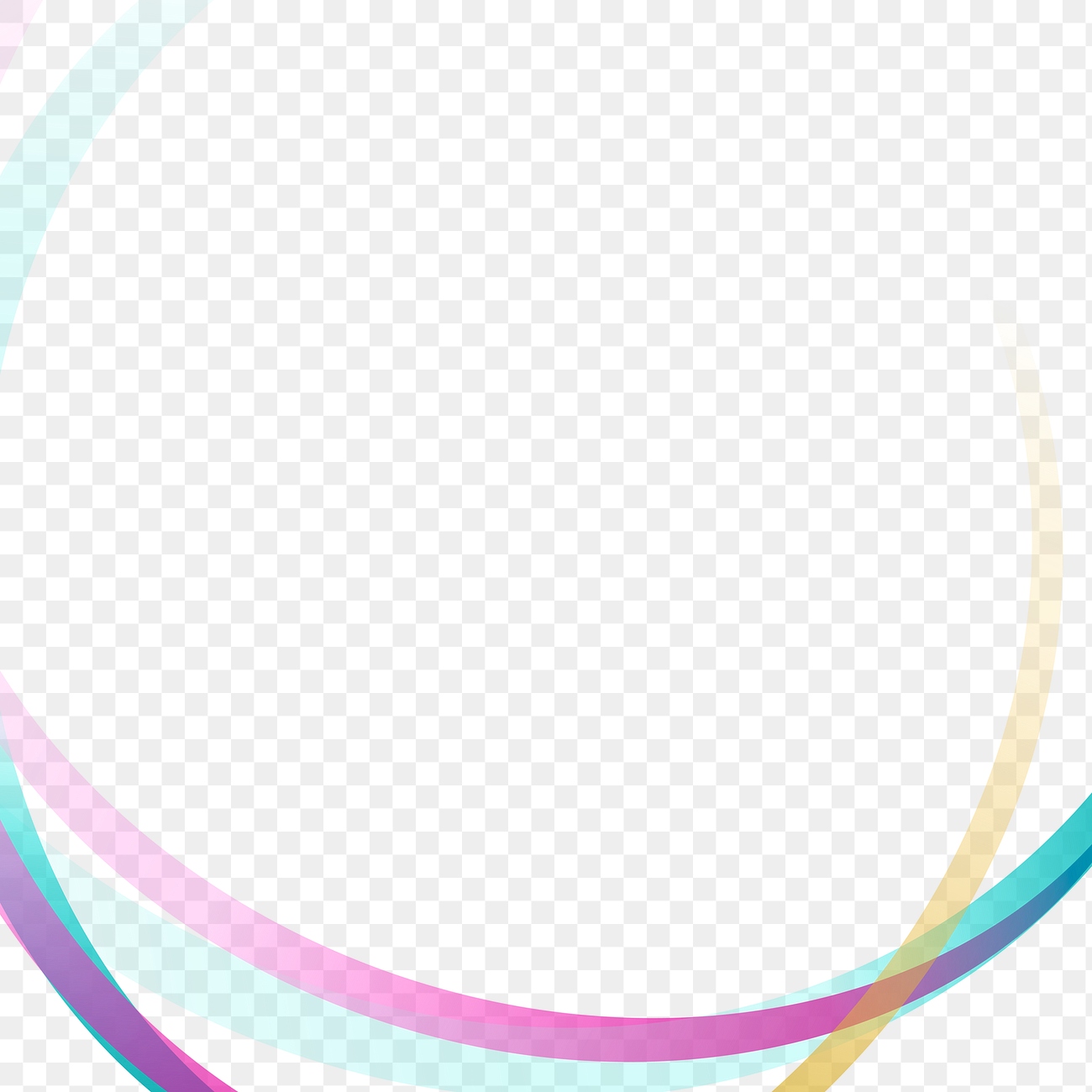Colorful curve frame template design | Premium PNG - rawpixel
