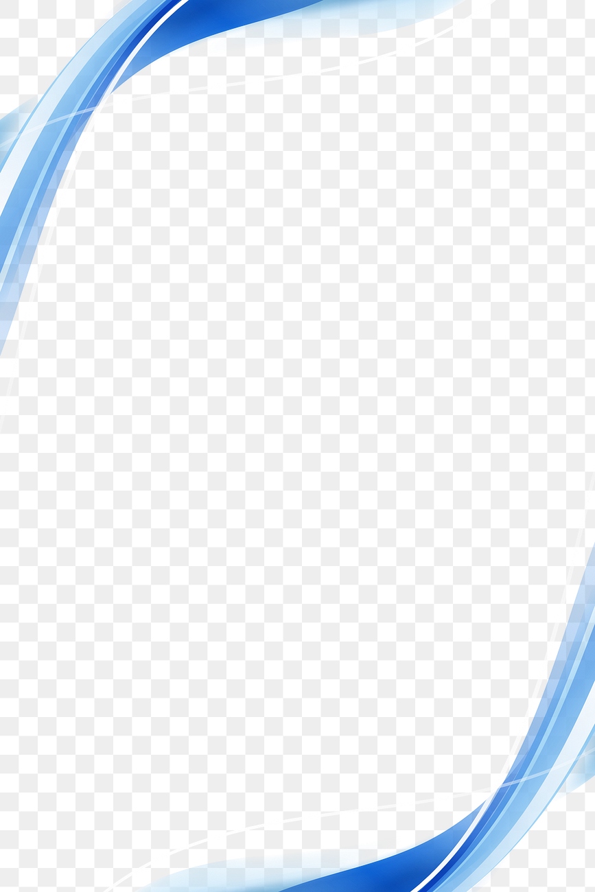 Blue curve frame template design | Premium PNG - rawpixel