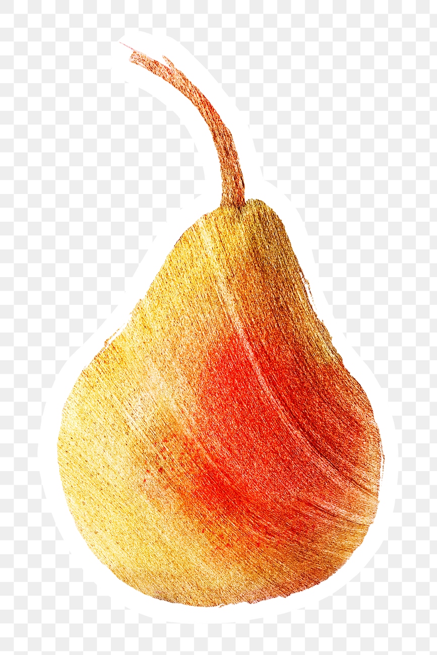 Hand drawn pear sticker design | Premium PNG Sticker - rawpixel