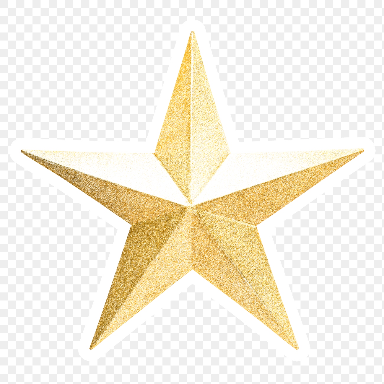 Hand colored gold star sticker | Free PNG Sticker - rawpixel
