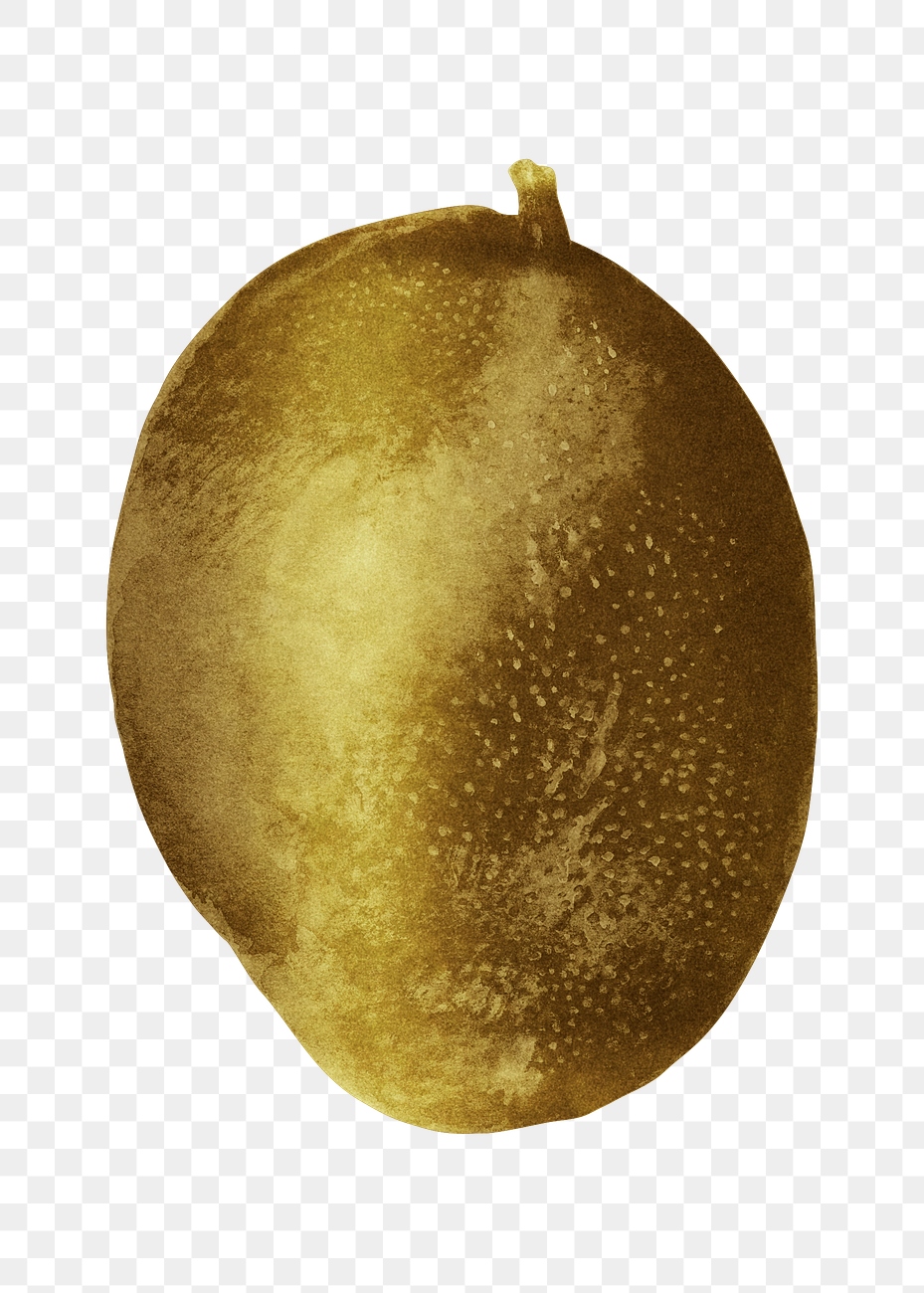 Gold mango sticker design element | Free PNG Sticker - rawpixel