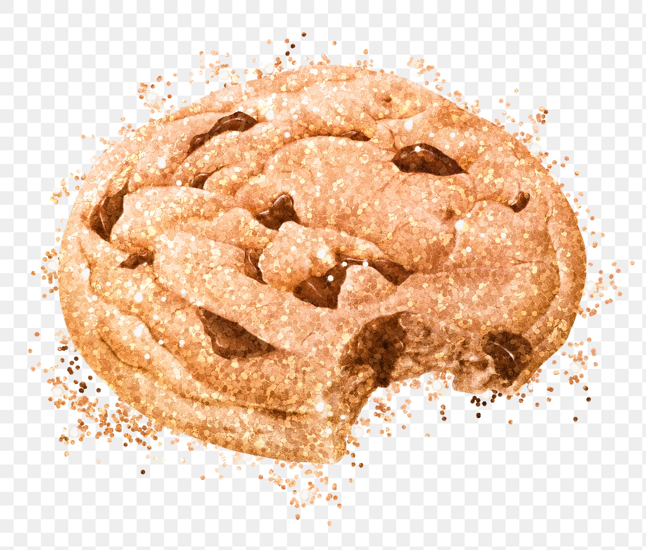 Chocolate chip cookie sticker overlay | Premium PNG Sticker - rawpixel