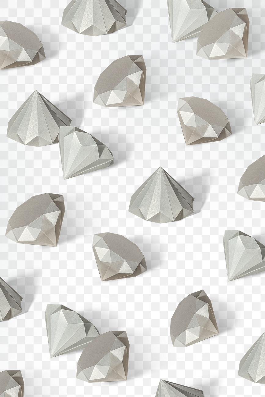 Gray paper craft diamond patterned | Premium PNG - rawpixel