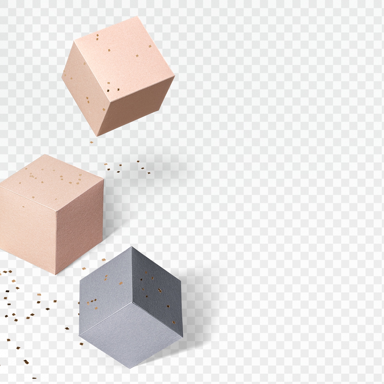 3D pink paper craft cubic | Premium PNG - rawpixel