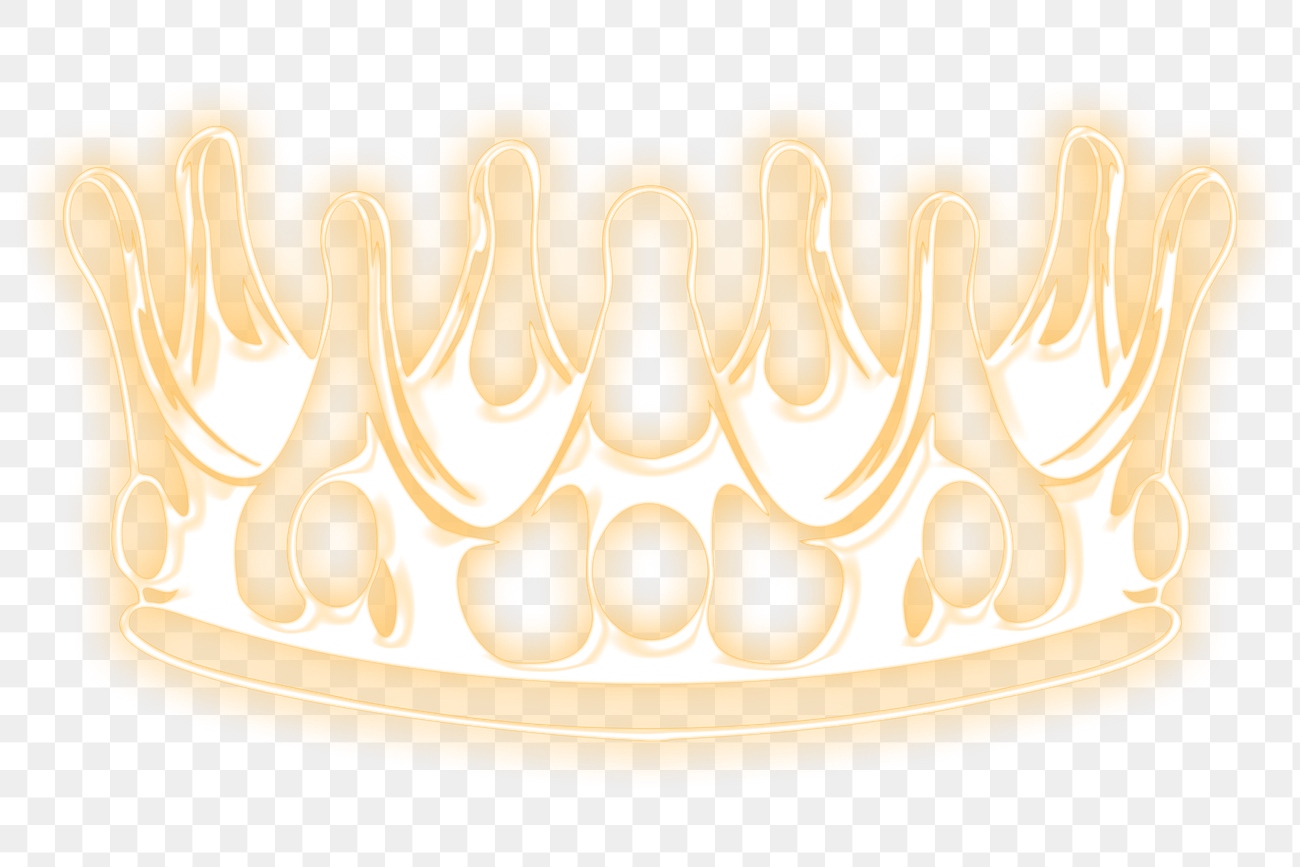 Neon yellow crown sticker design | Premium PNG Sticker - rawpixel