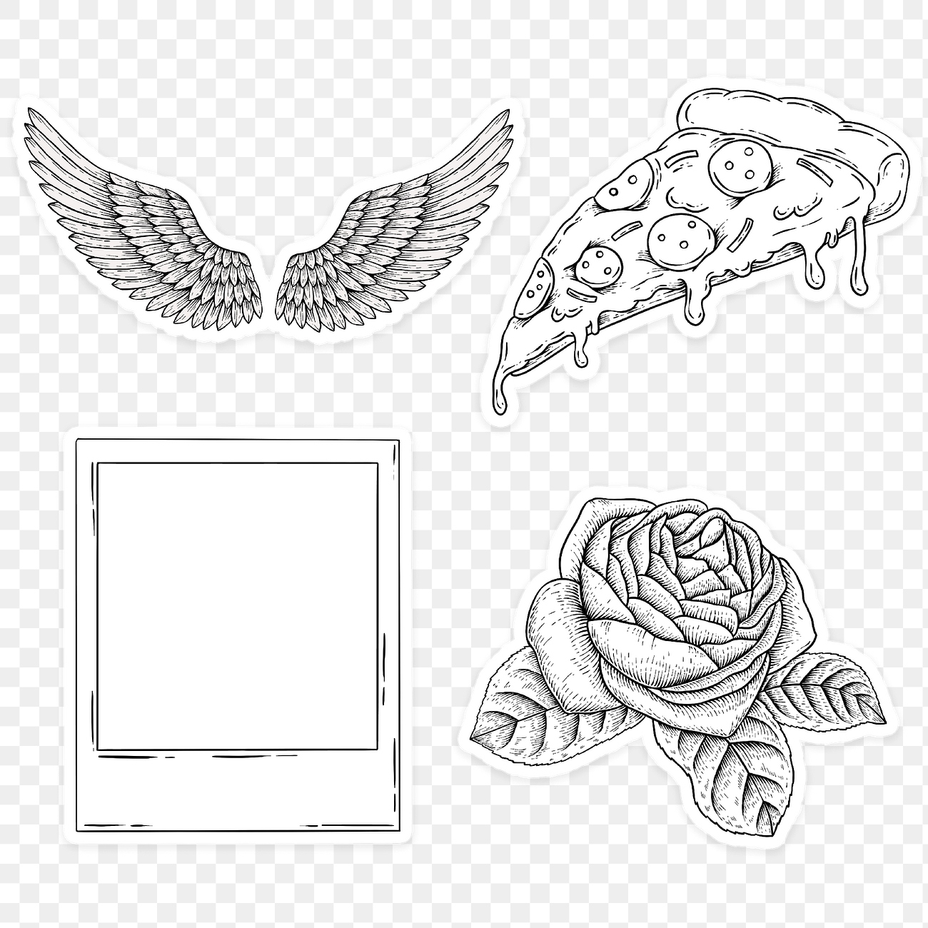 Cute sticker overlay set design | Premium PNG - rawpixel