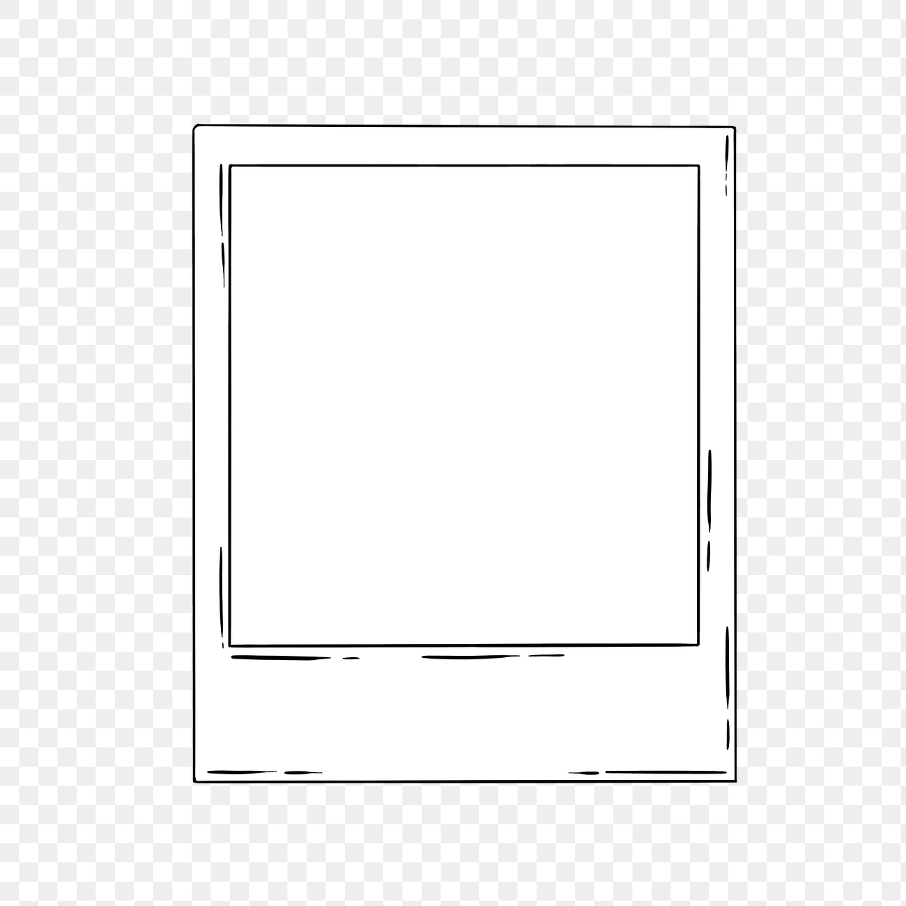 Instant photo frame outline sticker | Premium PNG Sticker - rawpixel