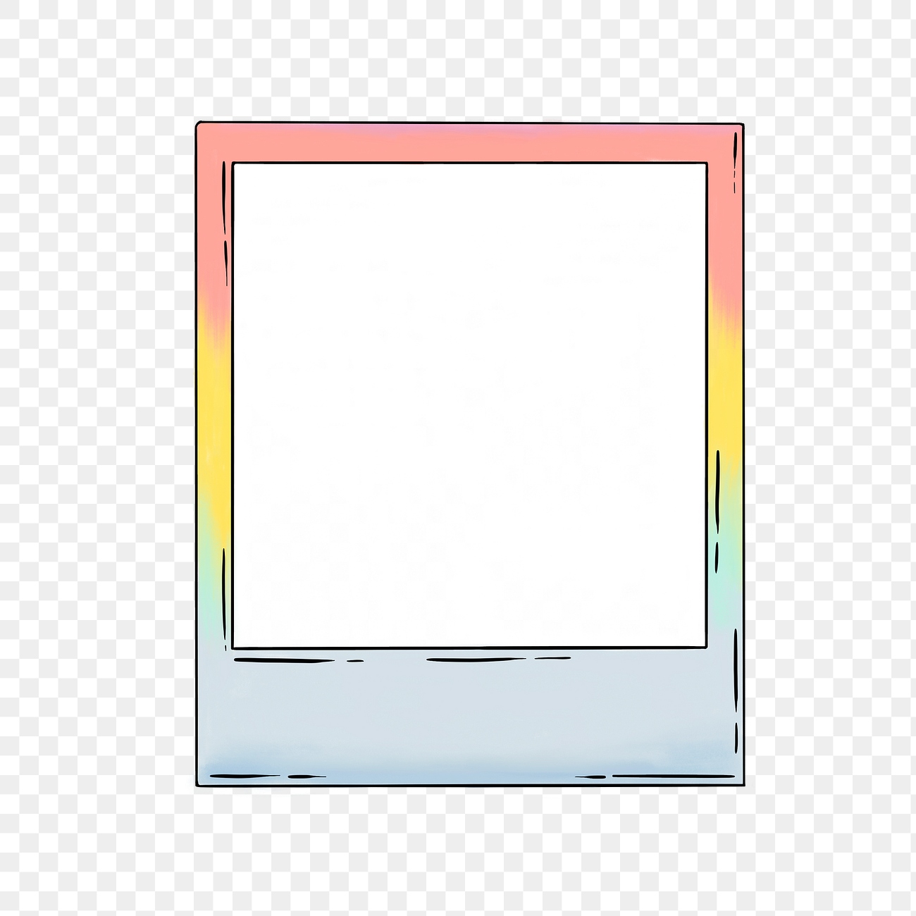 Colorful instant photo frame sticker | Premium PNG Sticker - rawpixel