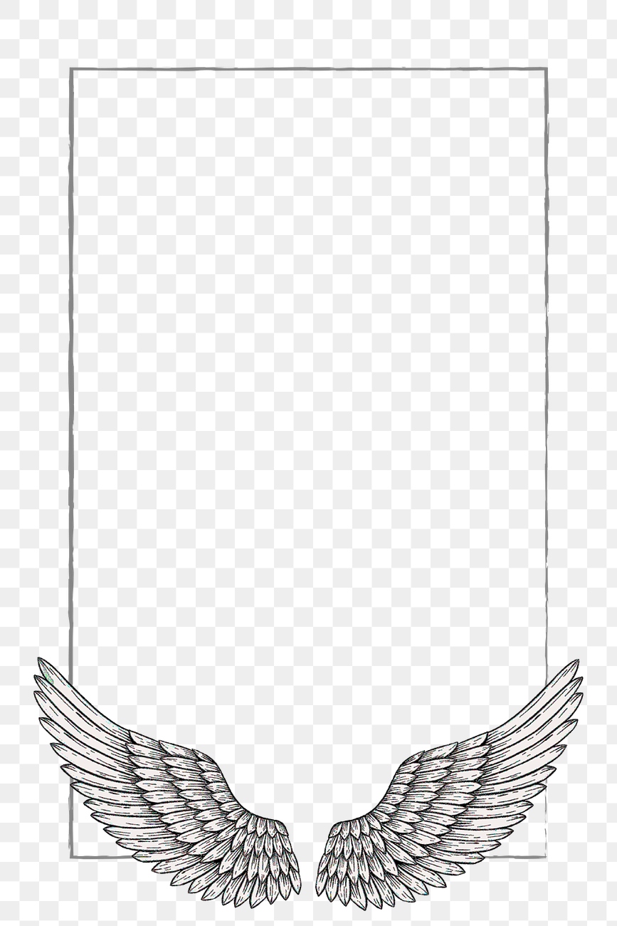 Angel wings frame design element | Premium PNG - rawpixel