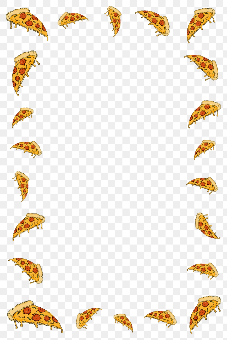 Pepperoni pizza frame design element | Premium PNG - rawpixel