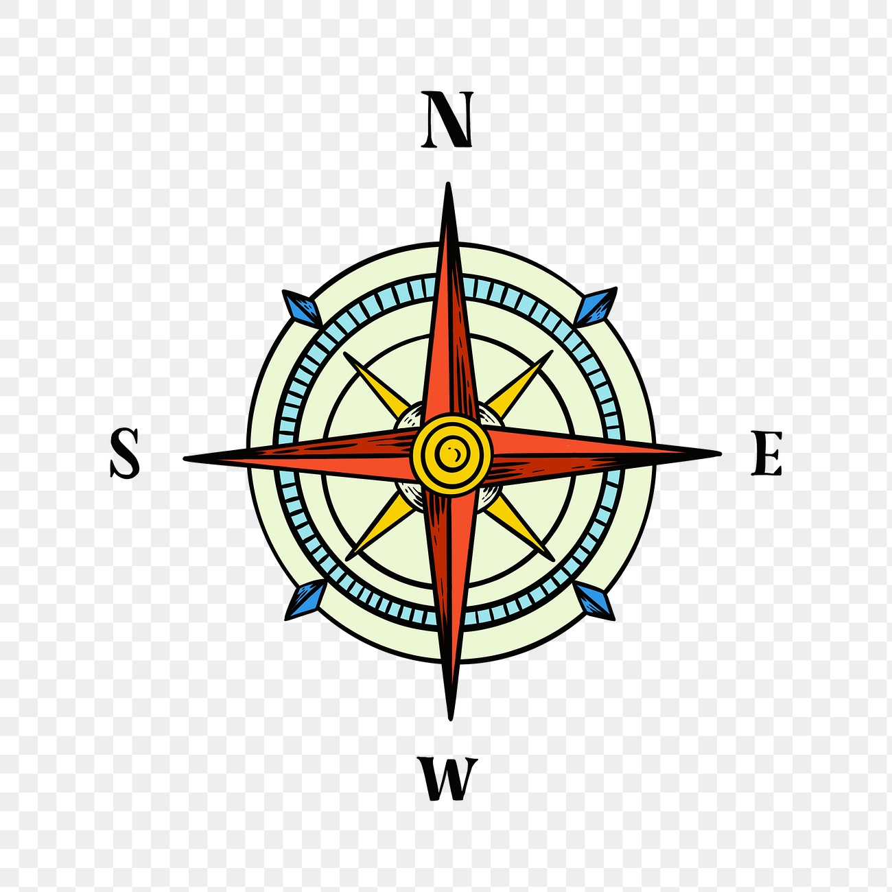 Vintage classic compass design element | Free PNG Sticker - rawpixel