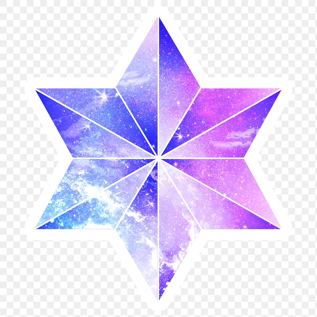 Purple galaxy patterned star shaped | Premium PNG Sticker - rawpixel