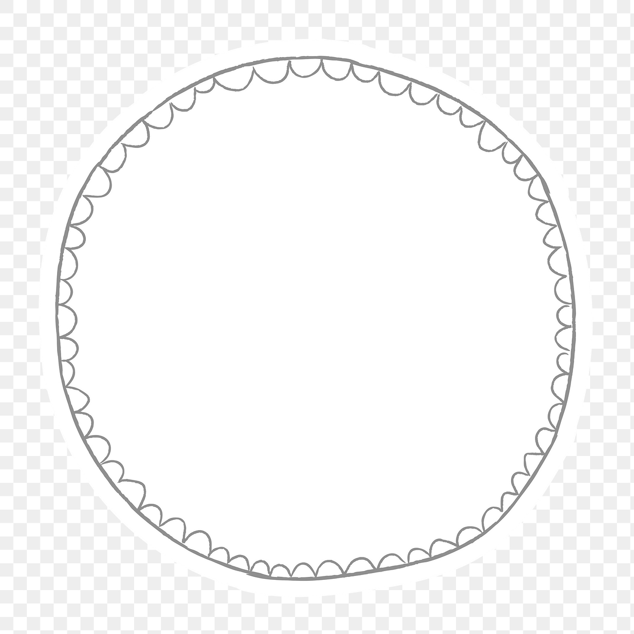 Round doodle sticker design element | Premium PNG Sticker - rawpixel