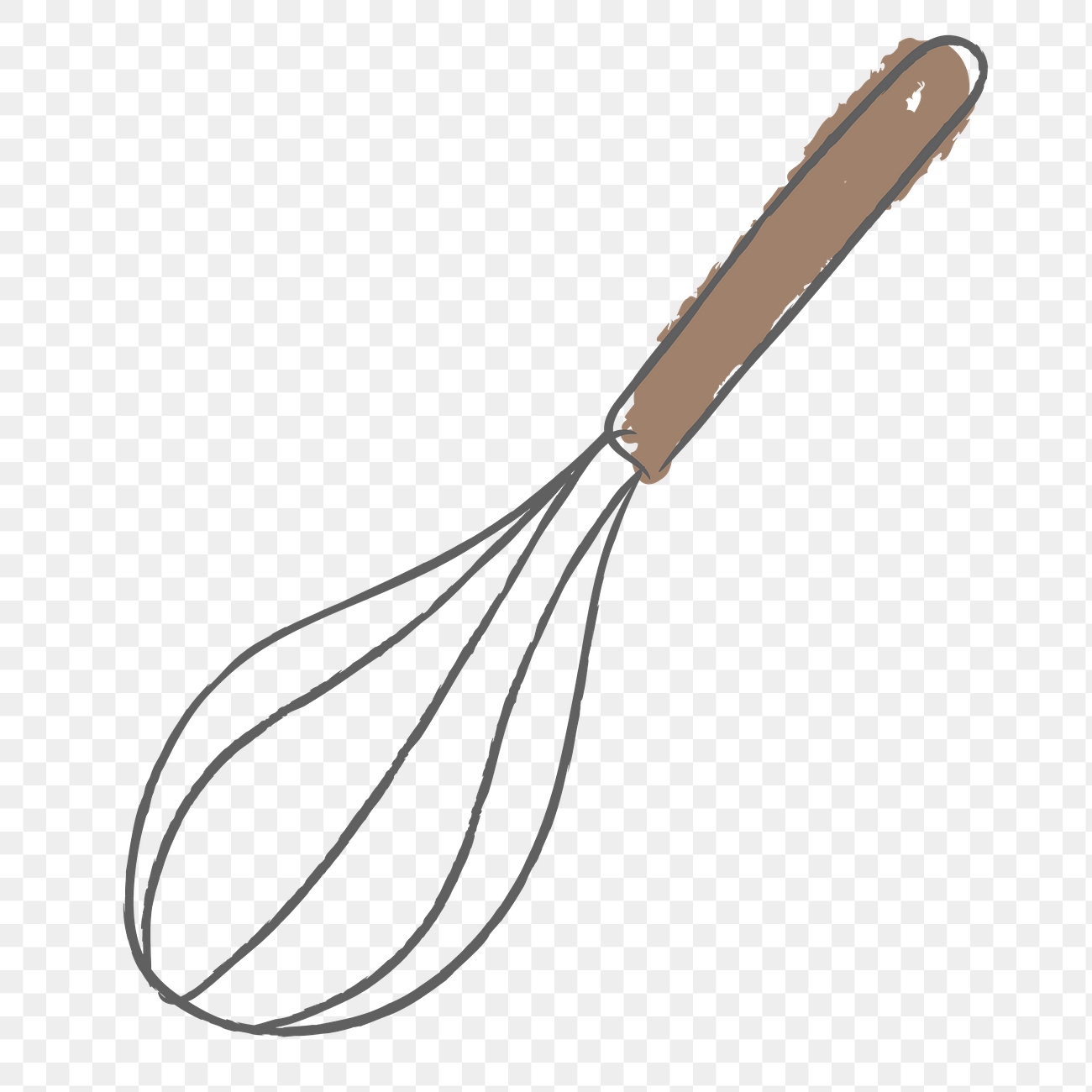 Doodle whisk design element | Premium PNG Sticker - rawpixel