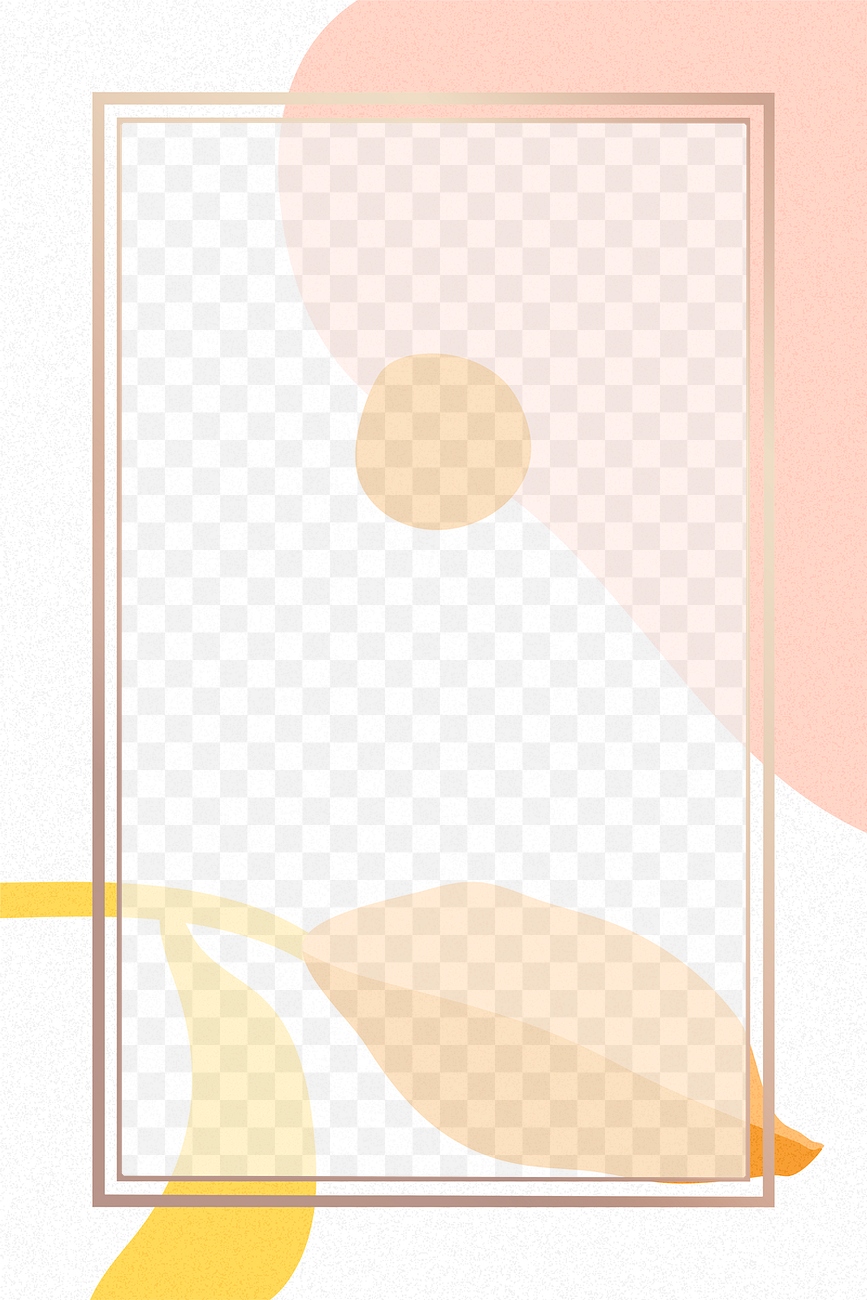 Pastel gold transparent frame on memphis | Free PNG - rawpixel
