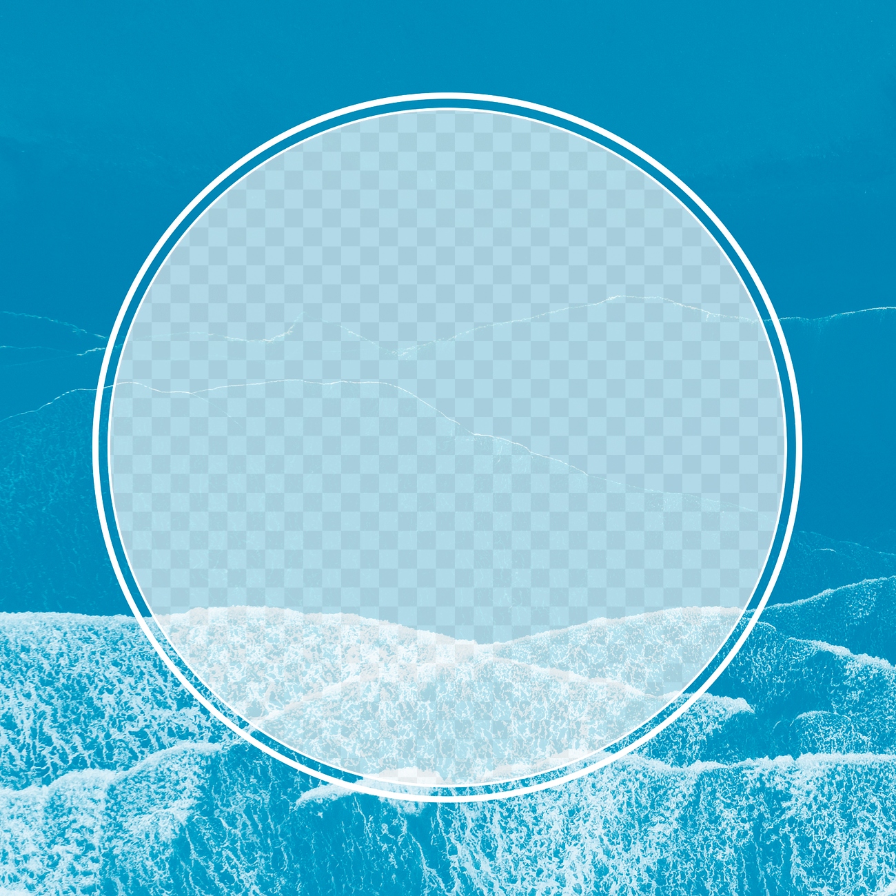 Blue png round texture frame | Premium PNG - rawpixel