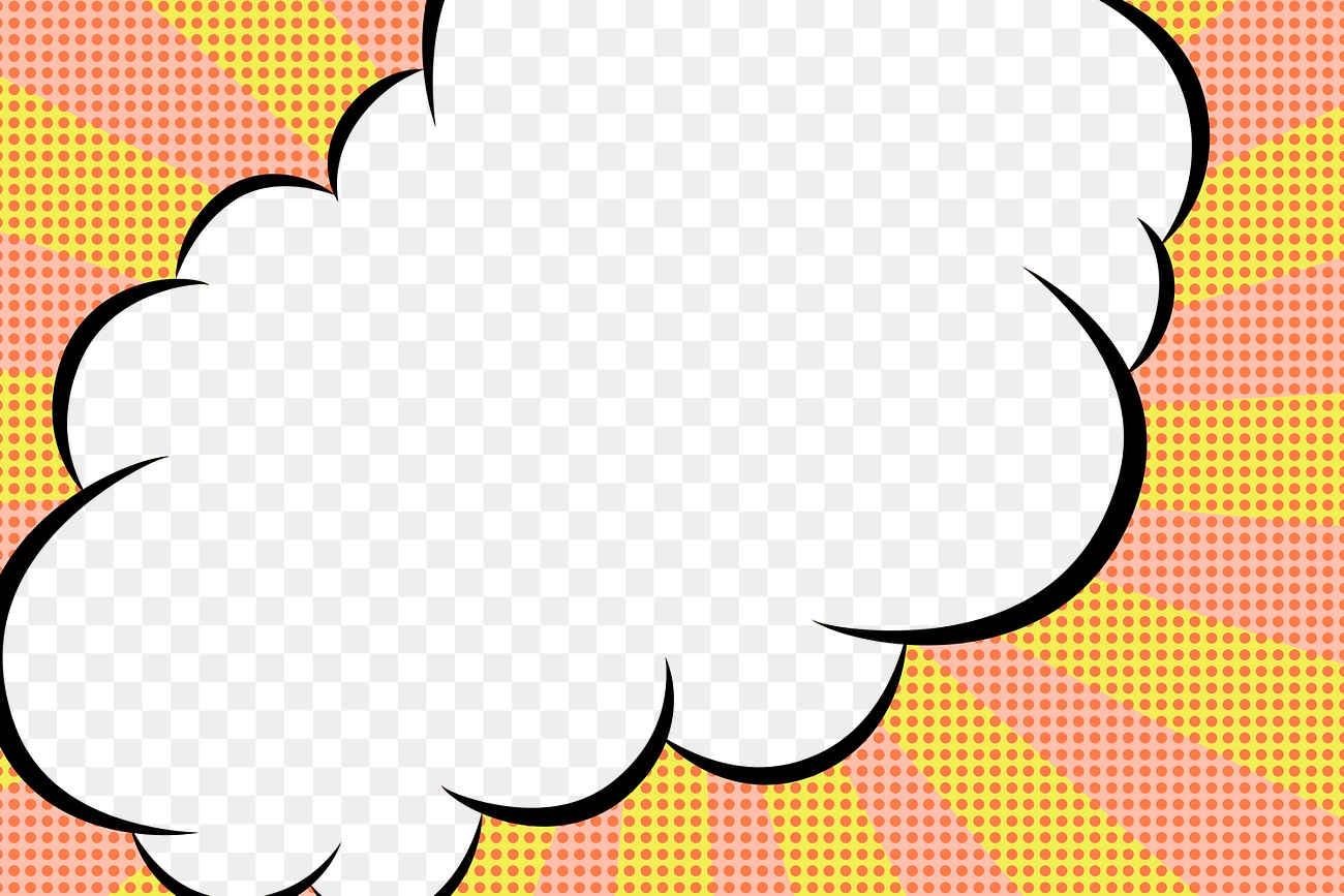 Cloud cartoon effect speech bubble | Premium PNG - rawpixel