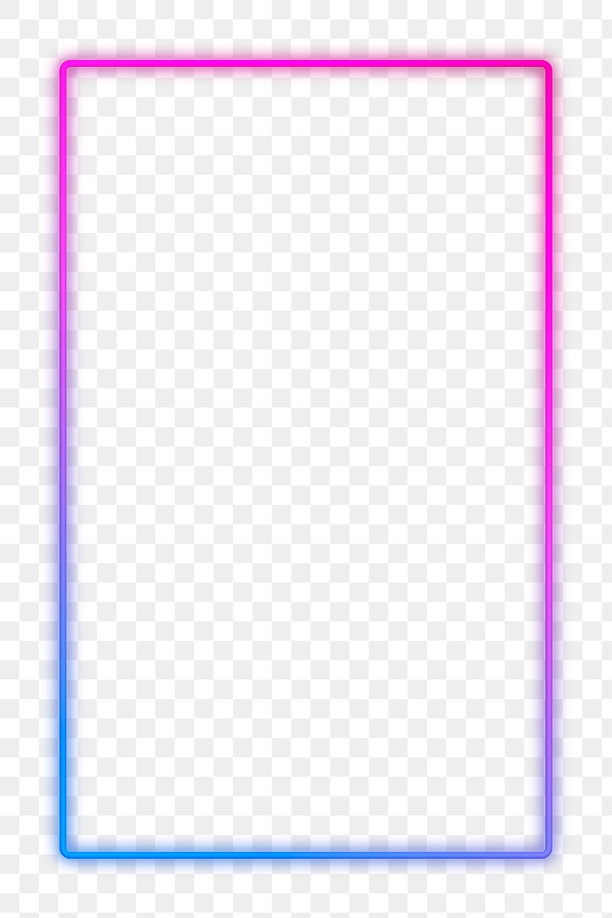Pink and blue neon frame | Premium PNG - rawpixel