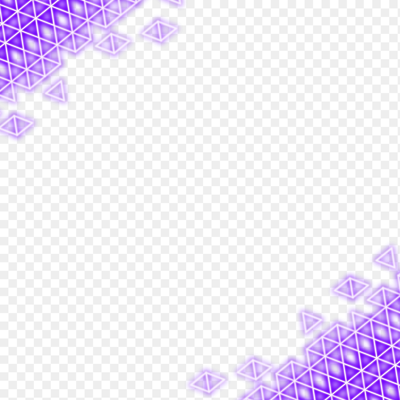 Geometric purple neon border design | Premium PNG - rawpixel