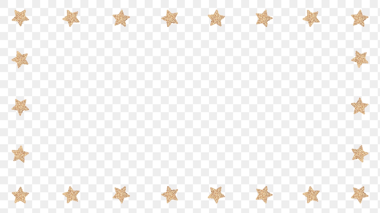 Gold star patterned frame design | Premium PNG - rawpixel
