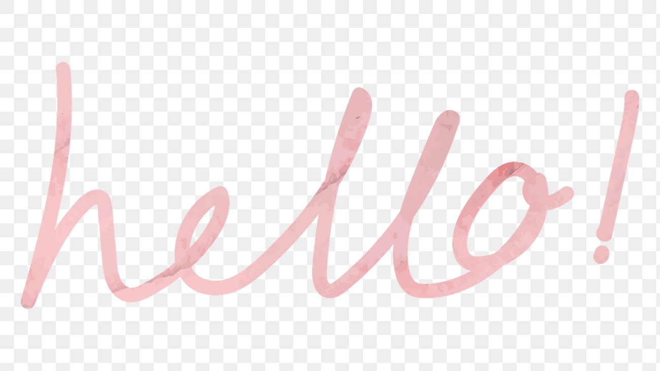 Pink hello typography design element | Premium PNG Sticker - rawpixel
