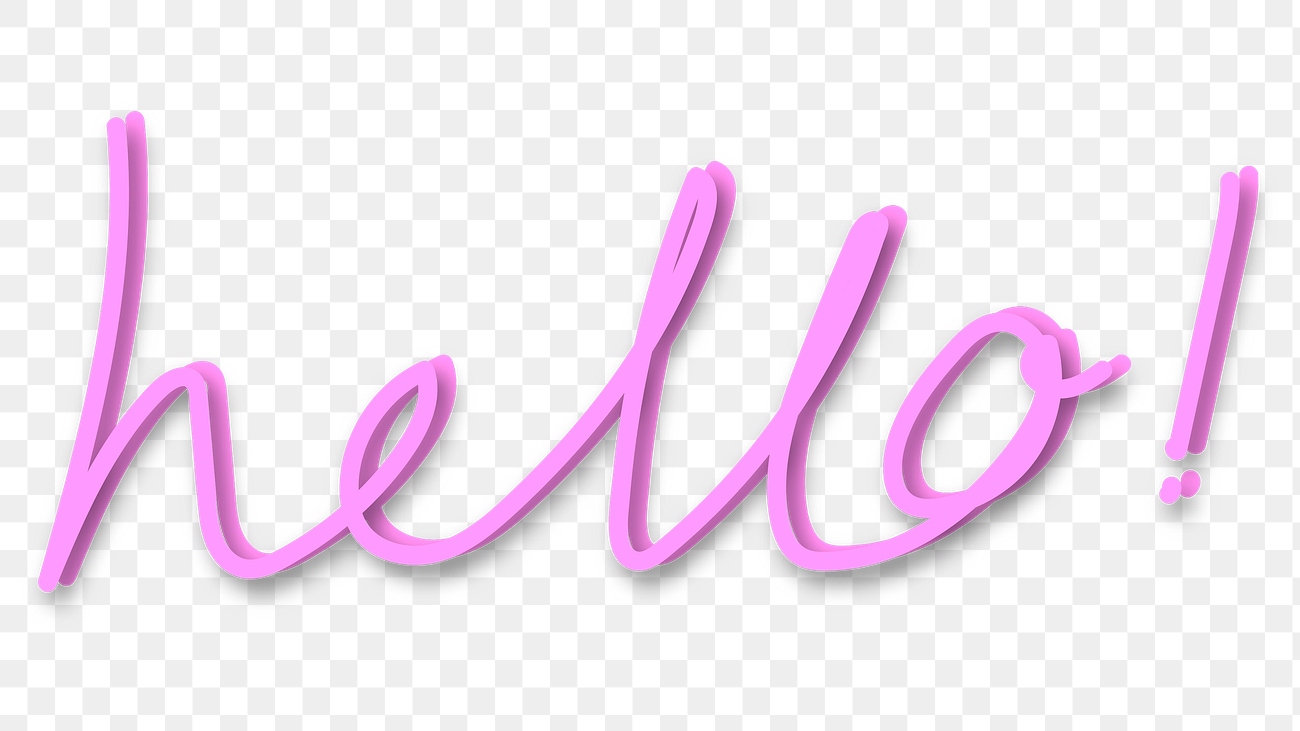 Pink hello doodle typography design | Free PNG Sticker - rawpixel