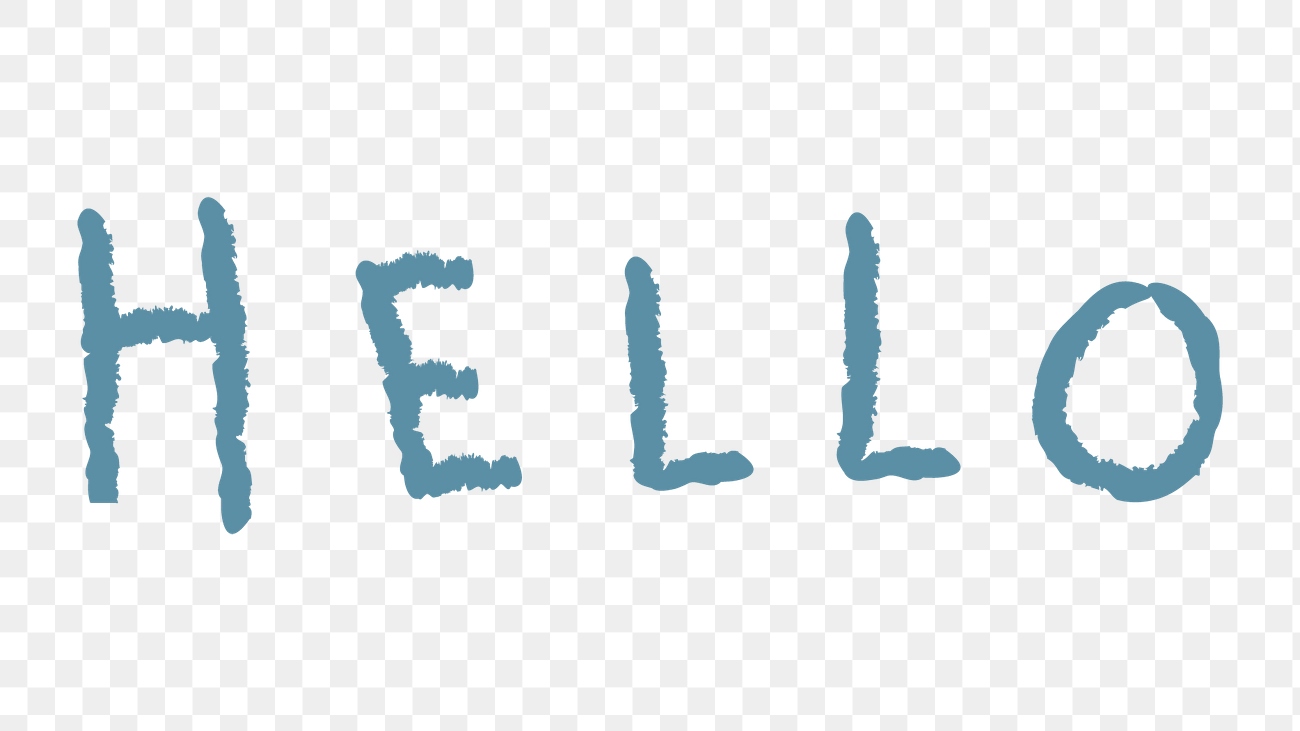 Hello greetings typography design element | Premium PNG - rawpixel