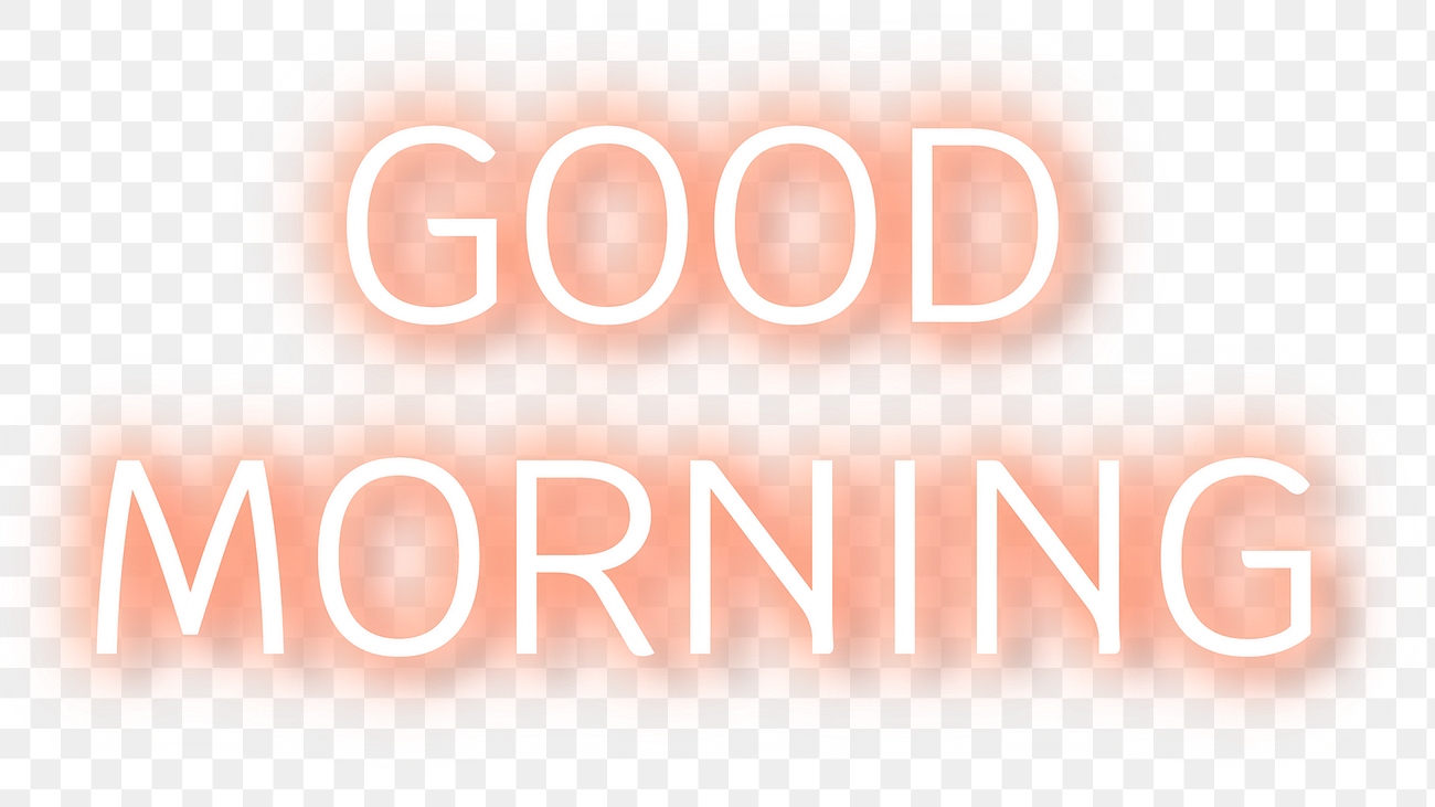 Neon good morning word design | Premium PNG Sticker - rawpixel