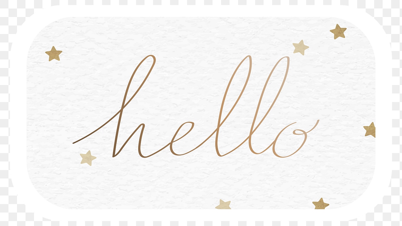 Golden hello greetings typography badge | Premium PNG Sticker - rawpixel