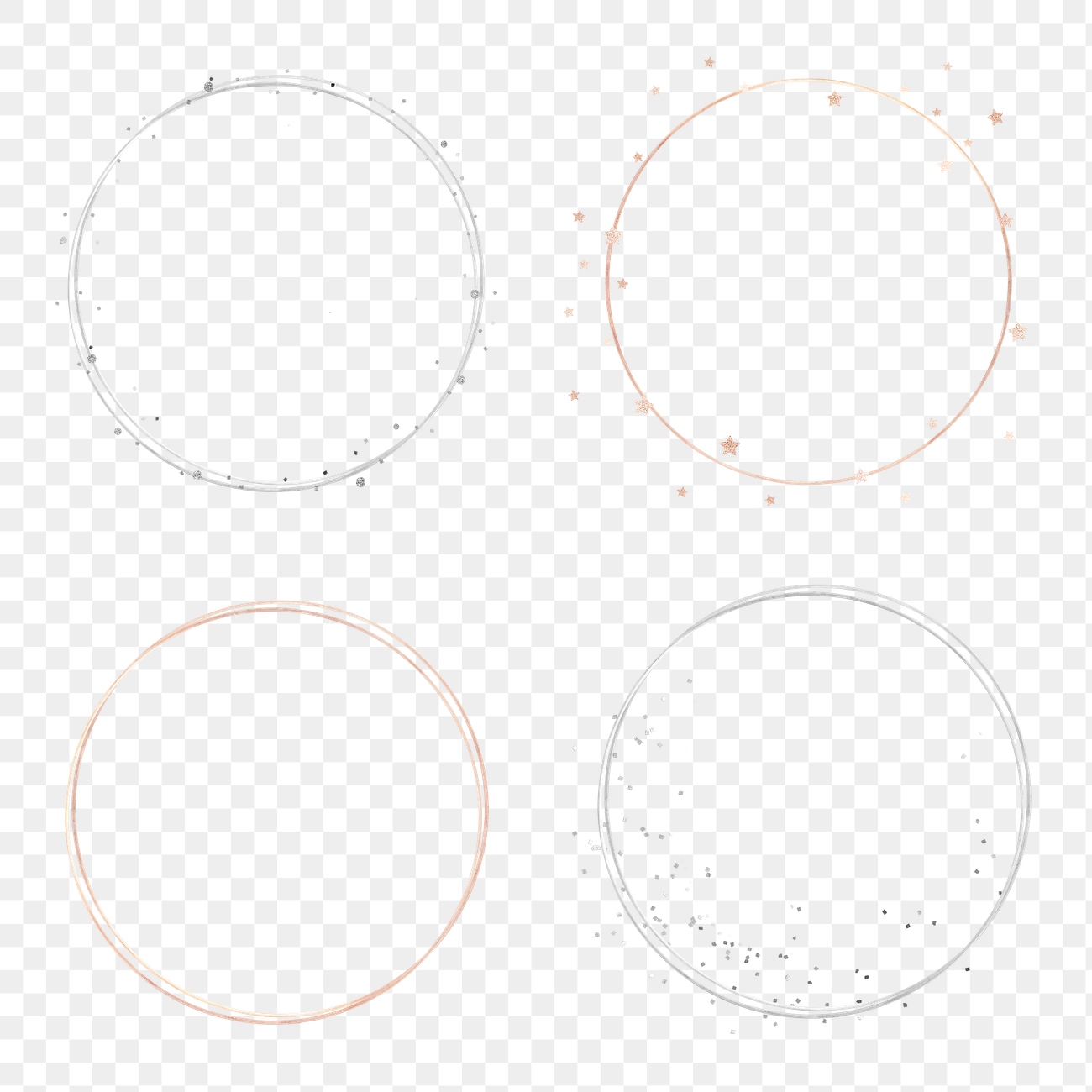 Silver and gold round frame | Premium PNG - rawpixel
